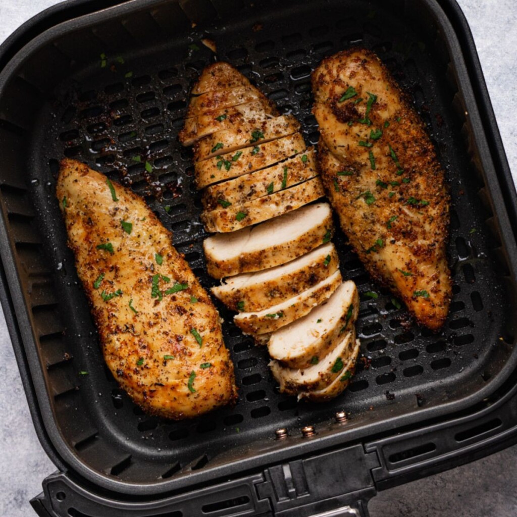 Juicy Air Fryer Split Chicken Breast (Crispy Skin and Easy)